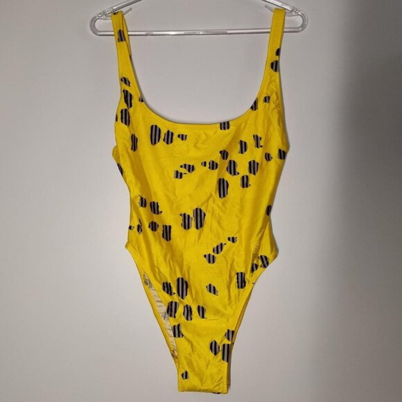Swim | Vintage Gideon Oberson Yellow Abstract Swimsuit | Poshmark